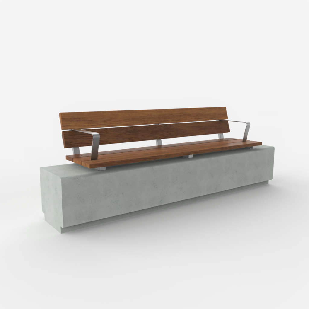 Bondi Plinth Mounted Seat | Park Bench - StraBe